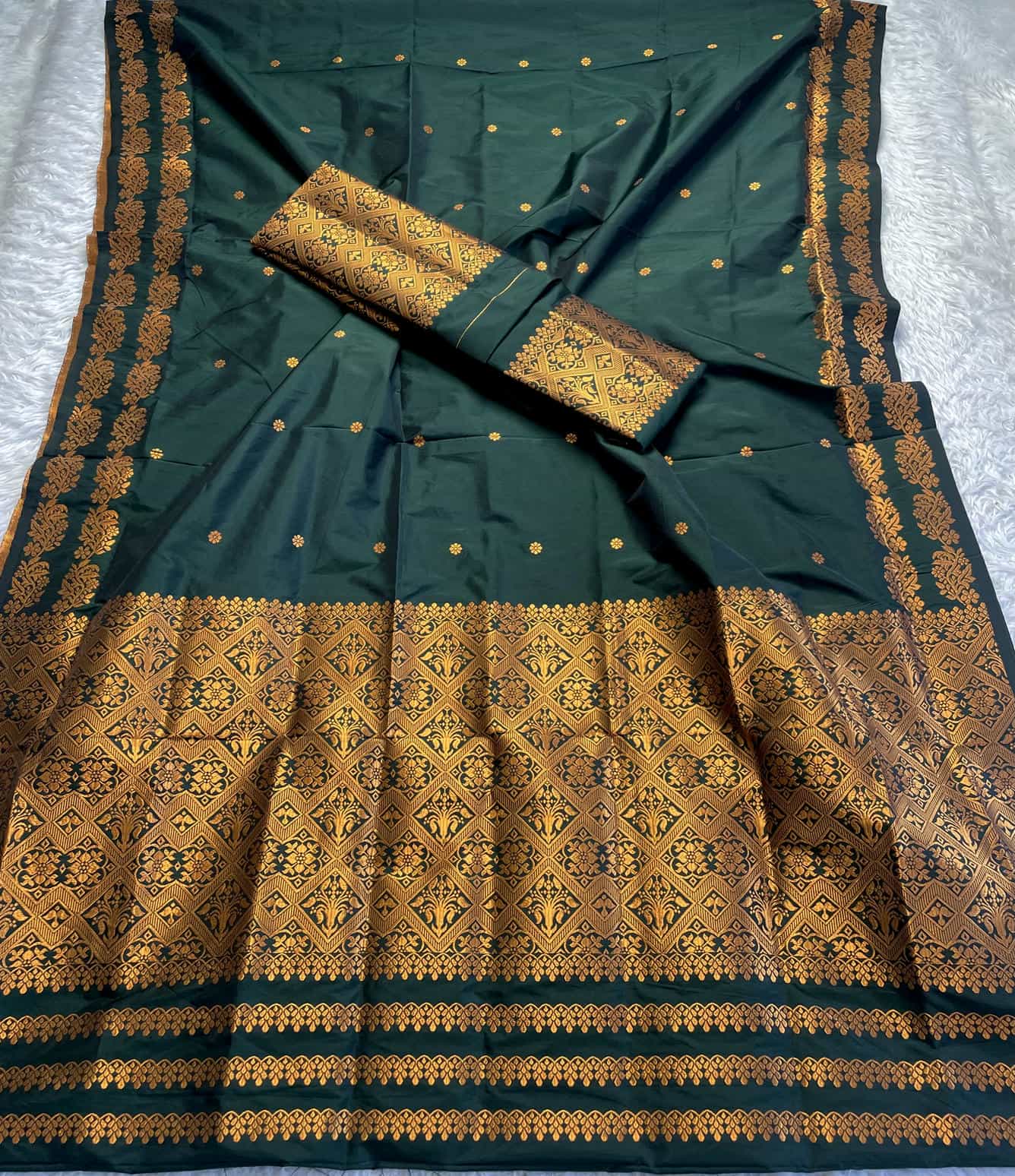 Copper Jari Fixed Pari Mix Set Mekhela Sador – Chadorkart