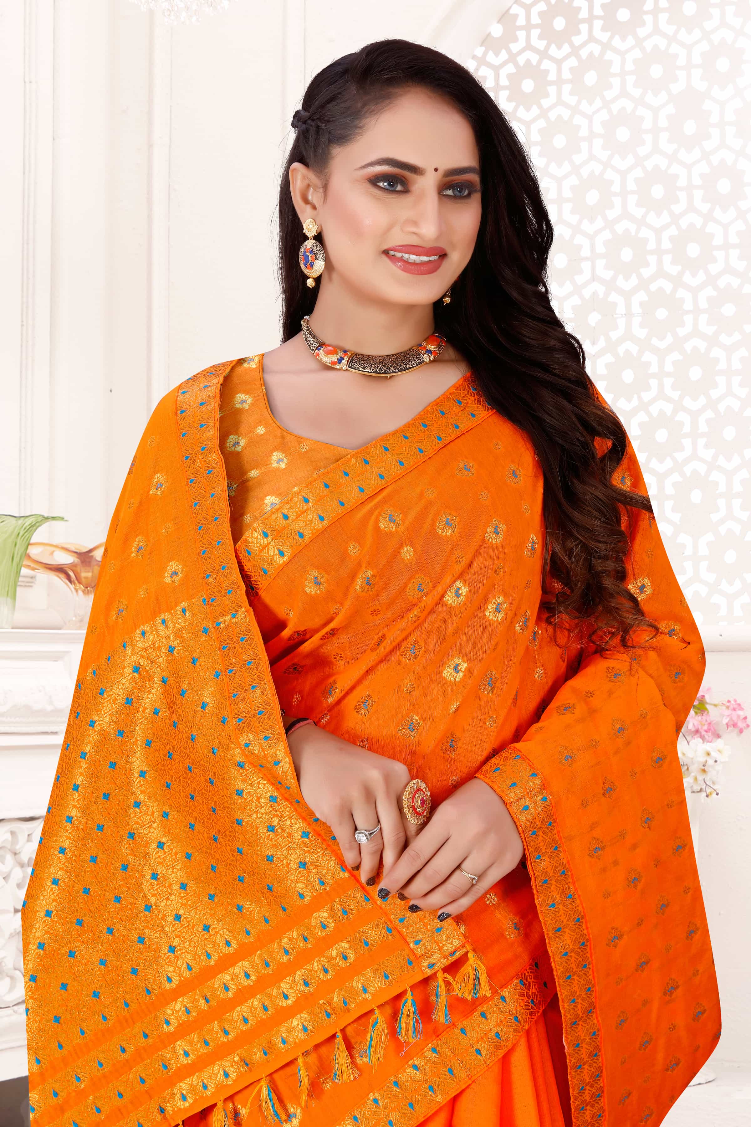 AC Cotton* Woven Assamese Saree – Chadorkart